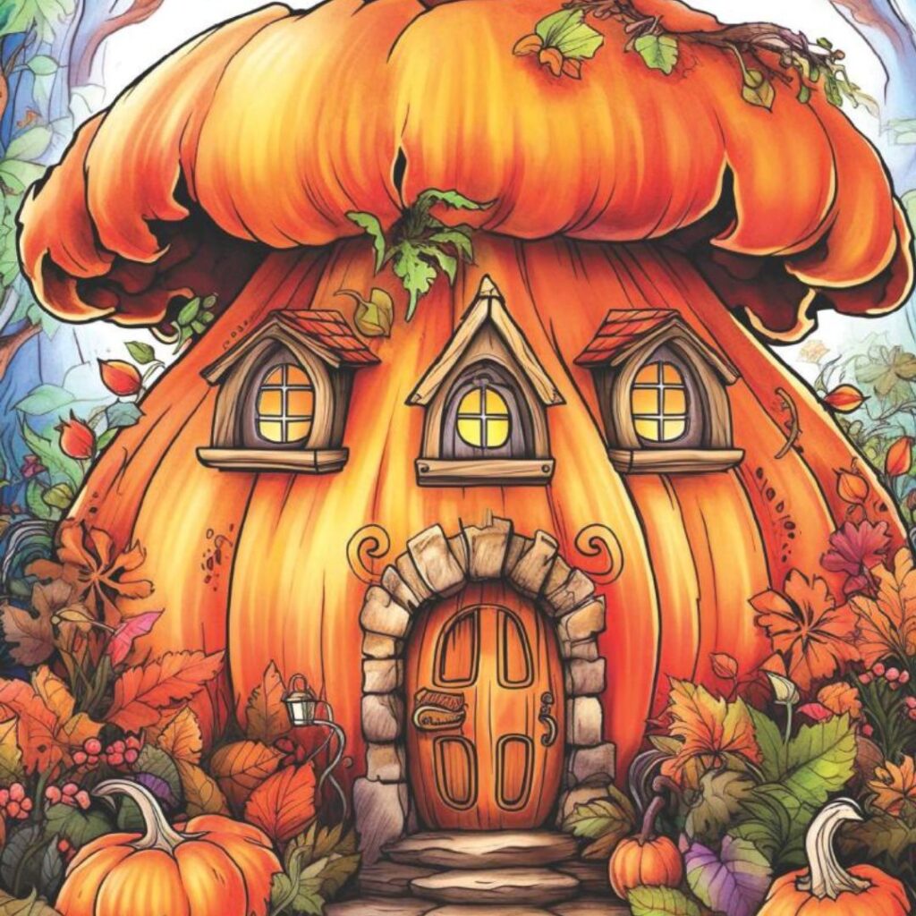 Autumn Coloring Books celebrating Fall, Harvest, Pumpkins